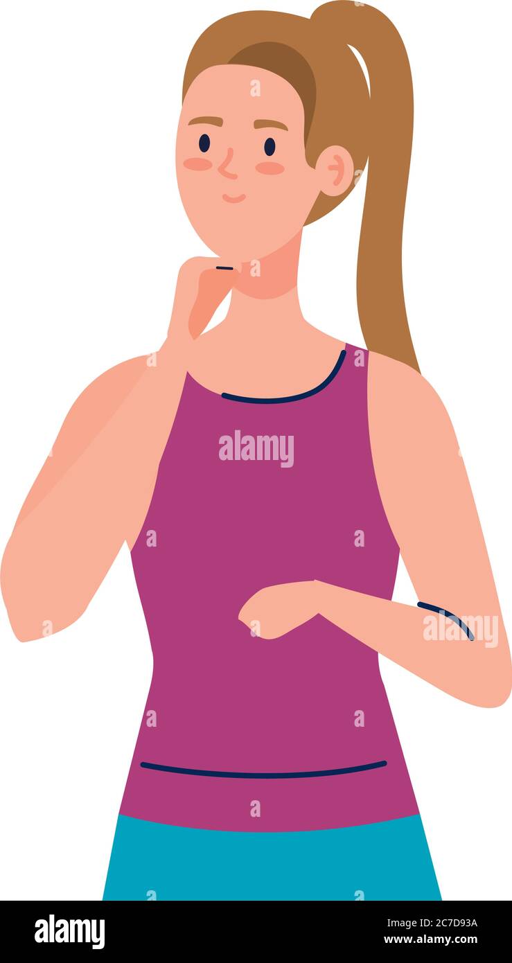 Woman avatar thinking vector design Stock Vector Image & Art - Alamy