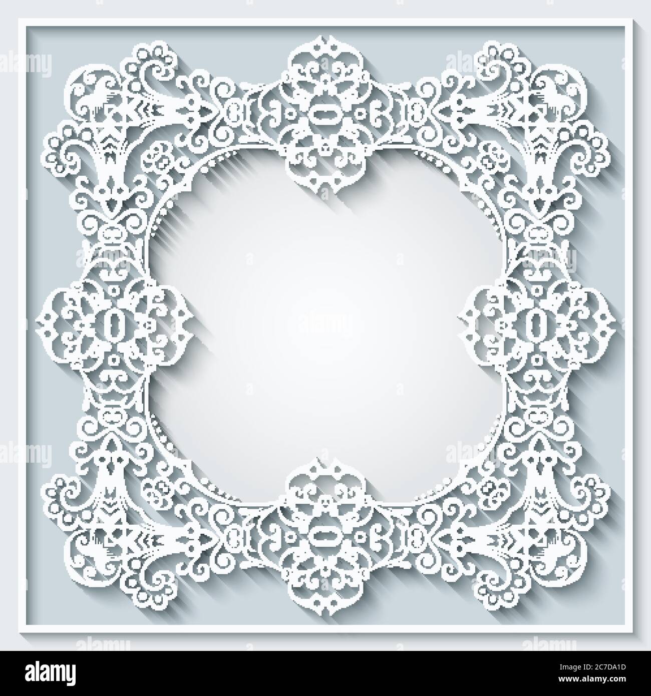 Floral hand drawn vector border. Frame design Stock Vector Image & Art ...