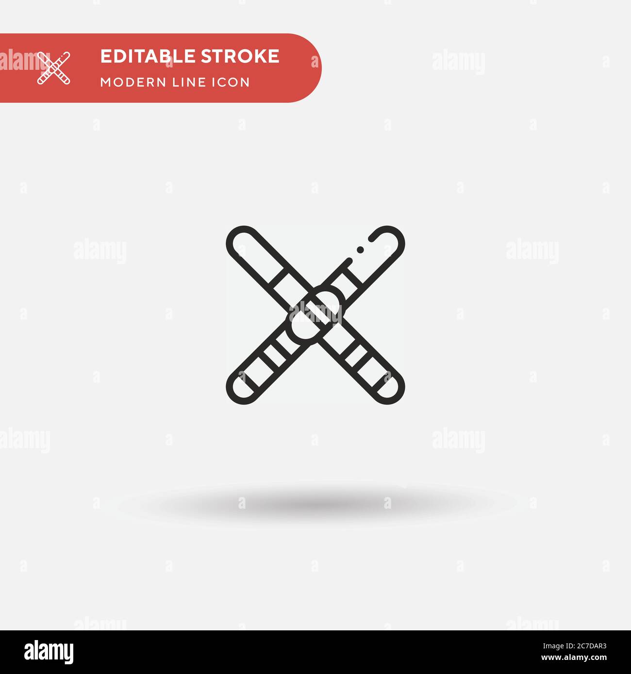 Ski Simple vector icon. Illustration symbol design template for web ...