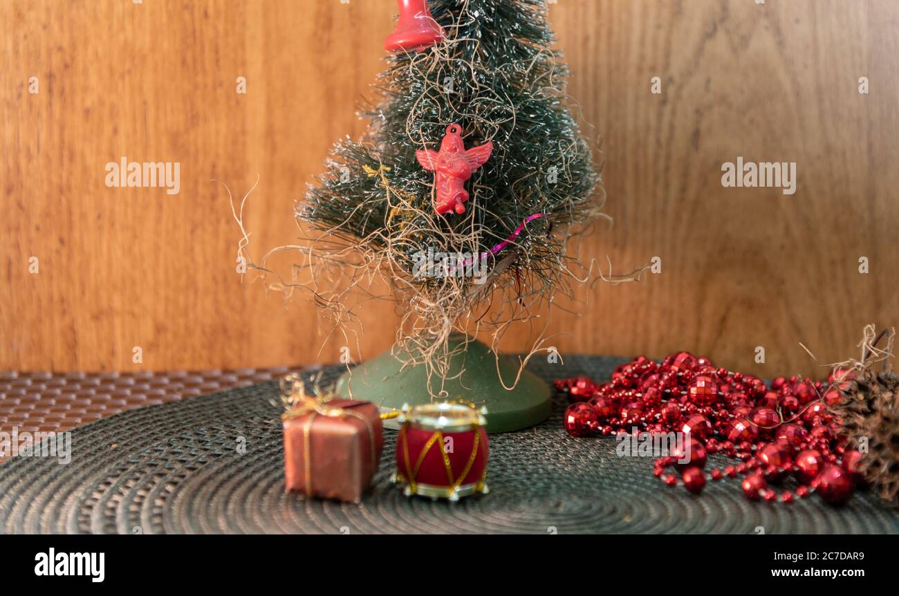 Christmas props and motifs used to decorate the Christmas Day party ...