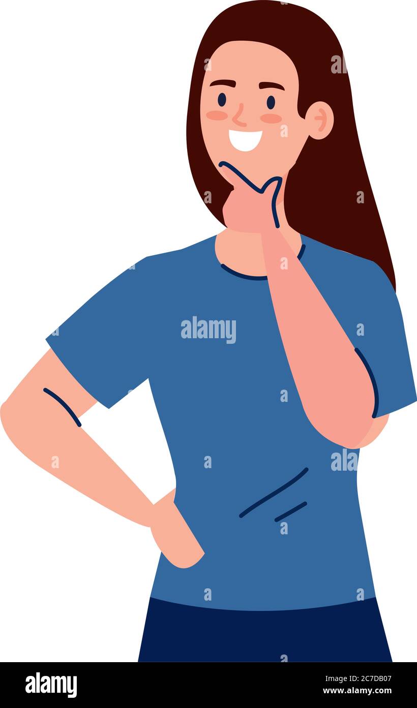 Woman avatar thinking vector design Stock Vector Image & Art - Alamy