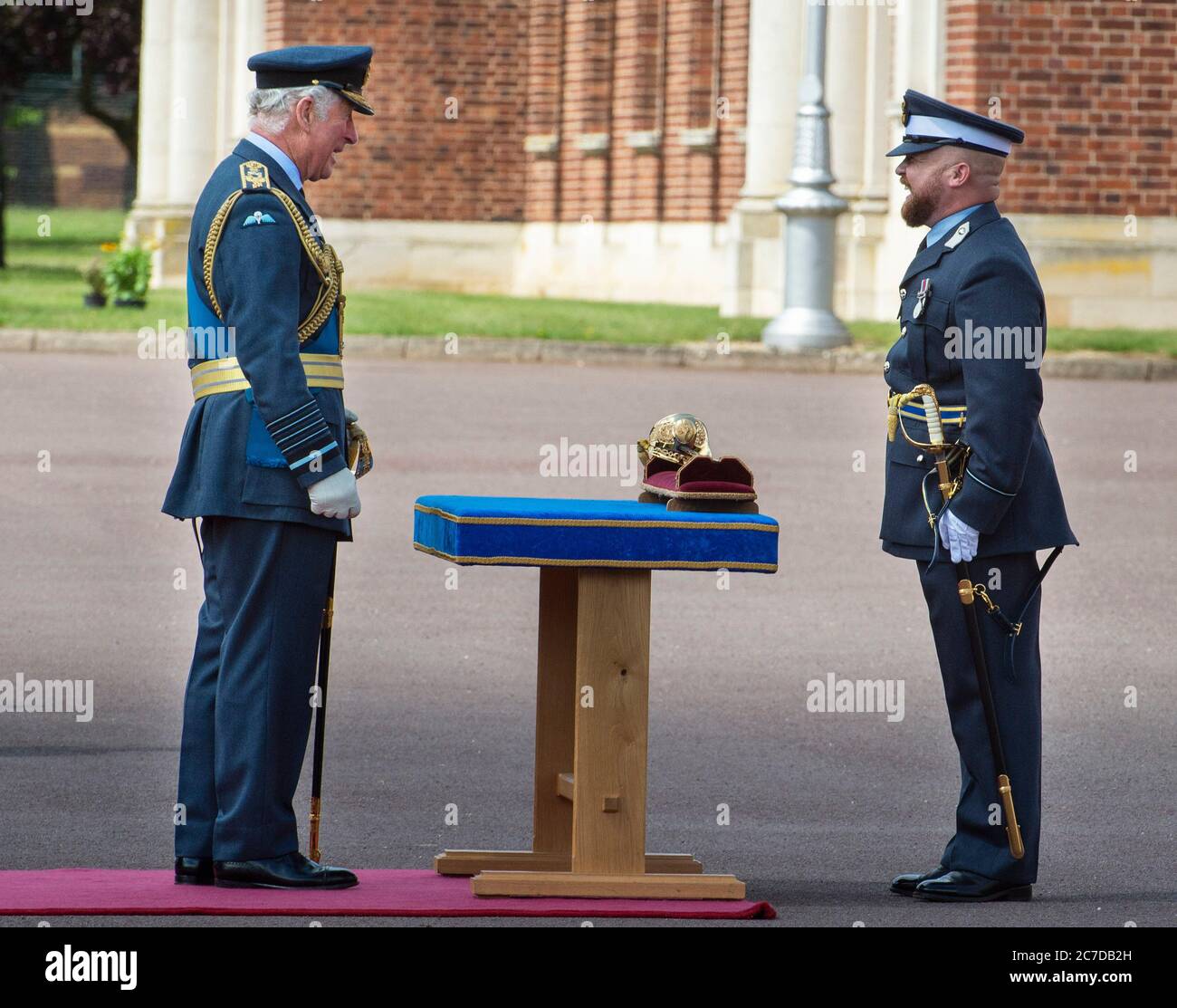 Flying Officer Eliot Bishop receives The Sword of Honour from the ...