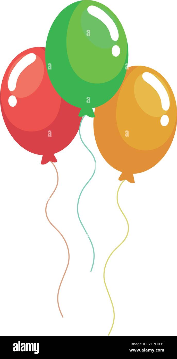 Isolated party balloons vector design Stock Vector Image & Art - Alamy