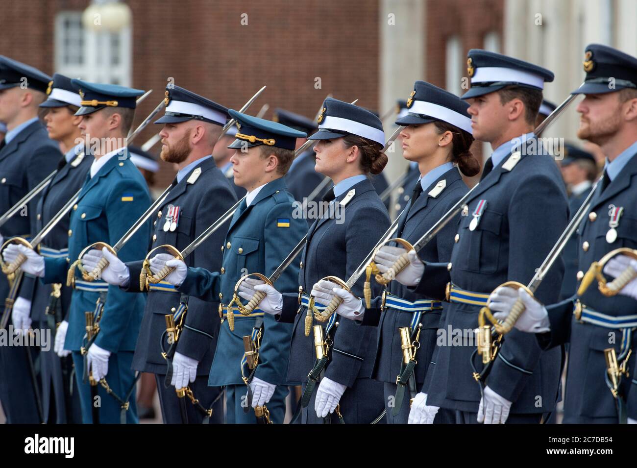 Graduates on parade during the Graduation Ceremony of the Queen's ...