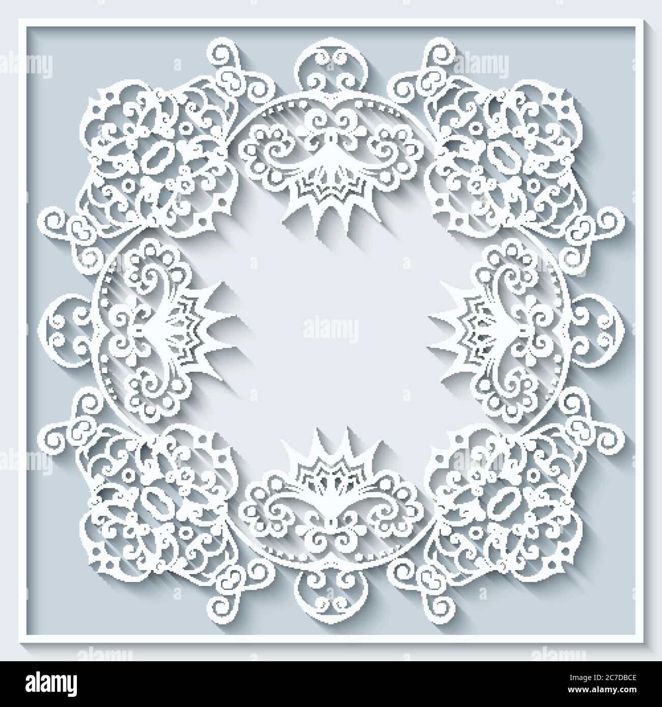 Floral hand drawn vector border. Frame design Stock Vector Image & Art ...