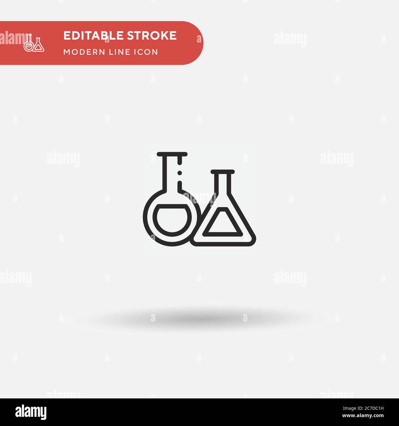 Test Tubes Simple vector icon. Illustration symbol design template for ...