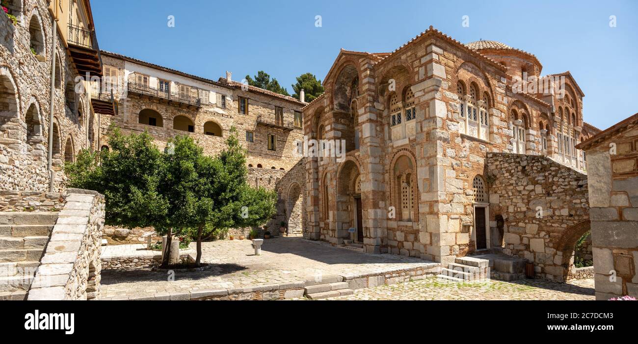 The historic Loukas Monastery in Greece with its beautiful churches and ...