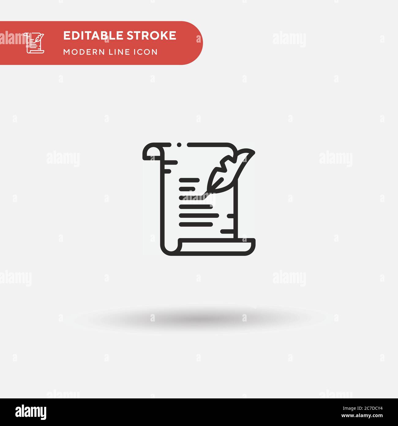 Papyrus Simple vector icon. Illustration symbol design template for web ...