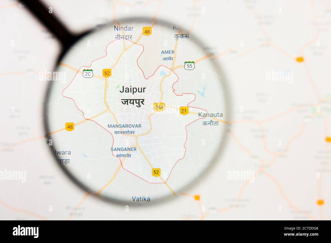 Map of jaipur hi-res stock photography and images - Alamy