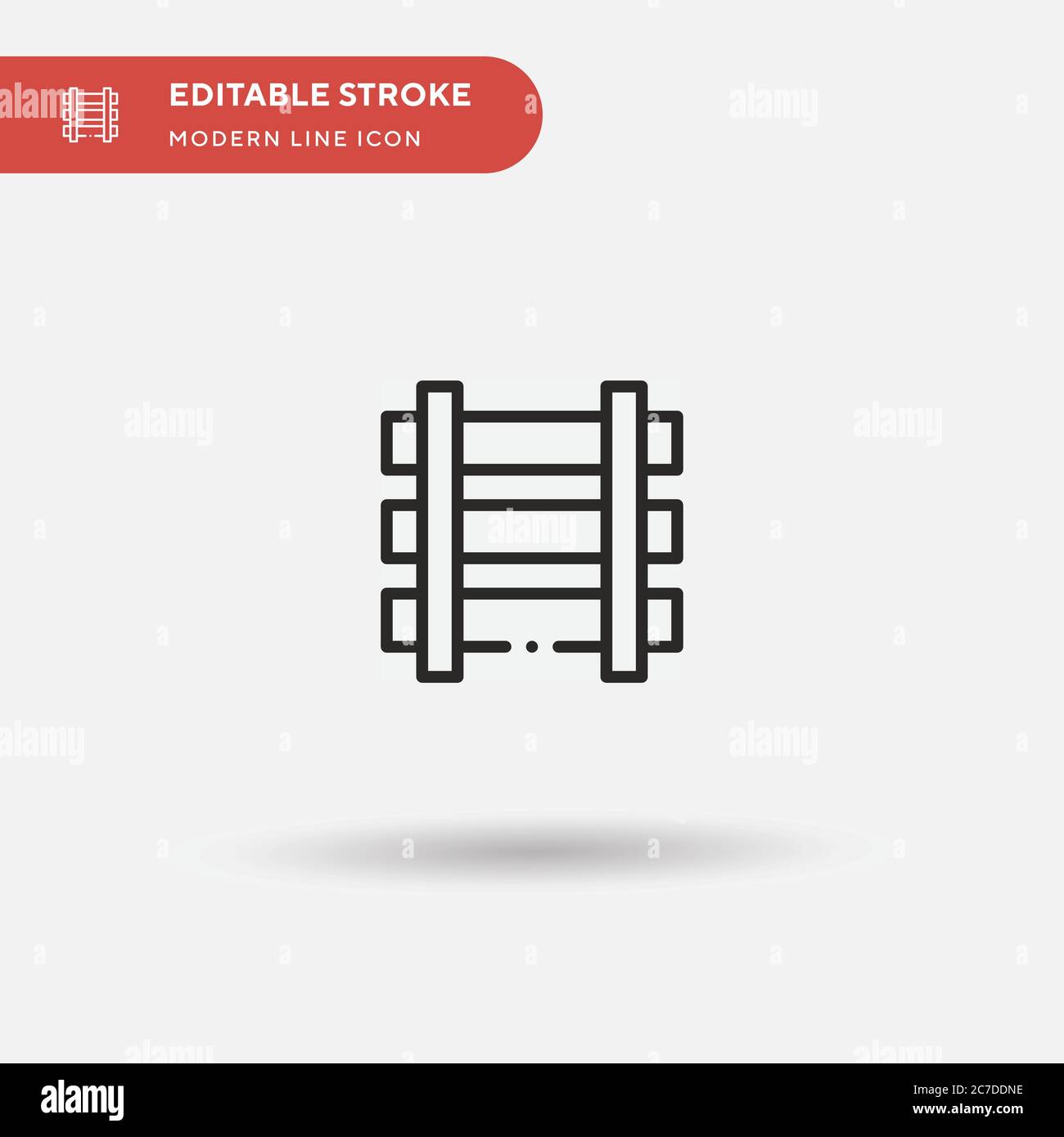 Rail Simple vector icon. Illustration symbol design template for web ...