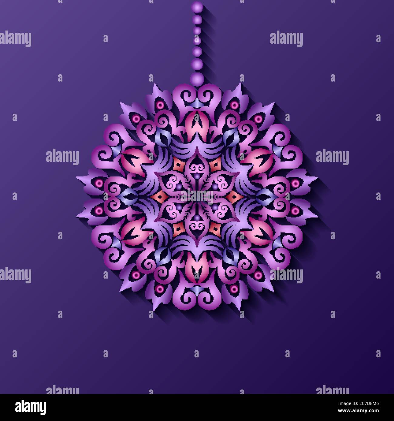 Modern vector decorative ornamental snowflake Stock Vector Image & Art ...