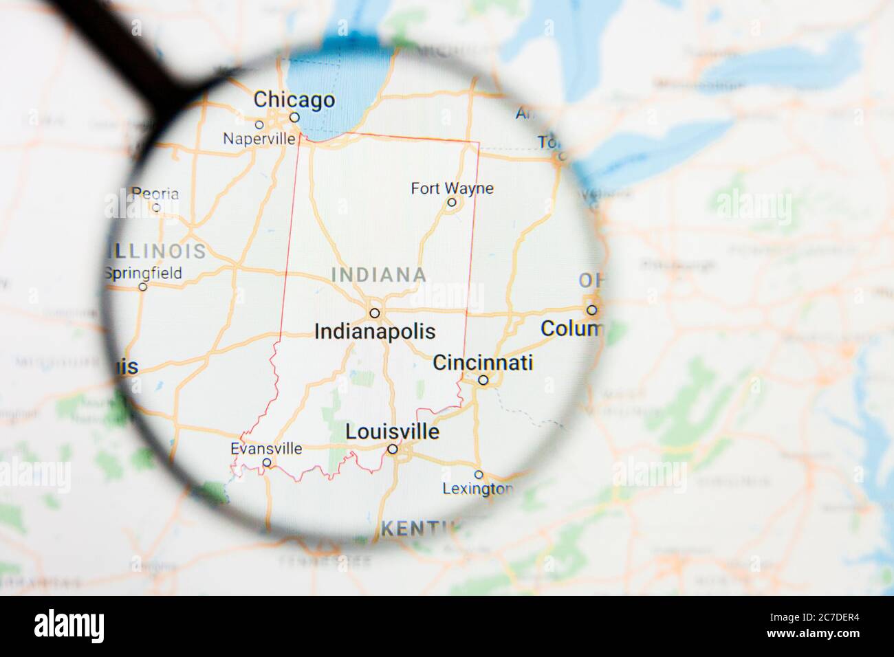 Map indiana hi-res stock photography and images - Alamy