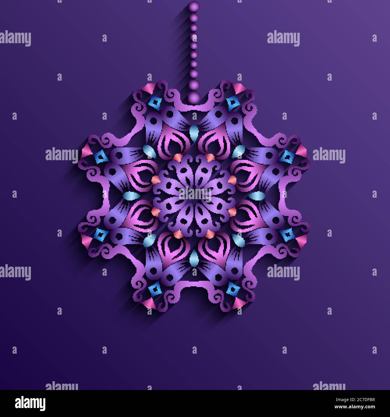 Modern vector decorative ornamental snowflake Stock Vector Image & Art ...