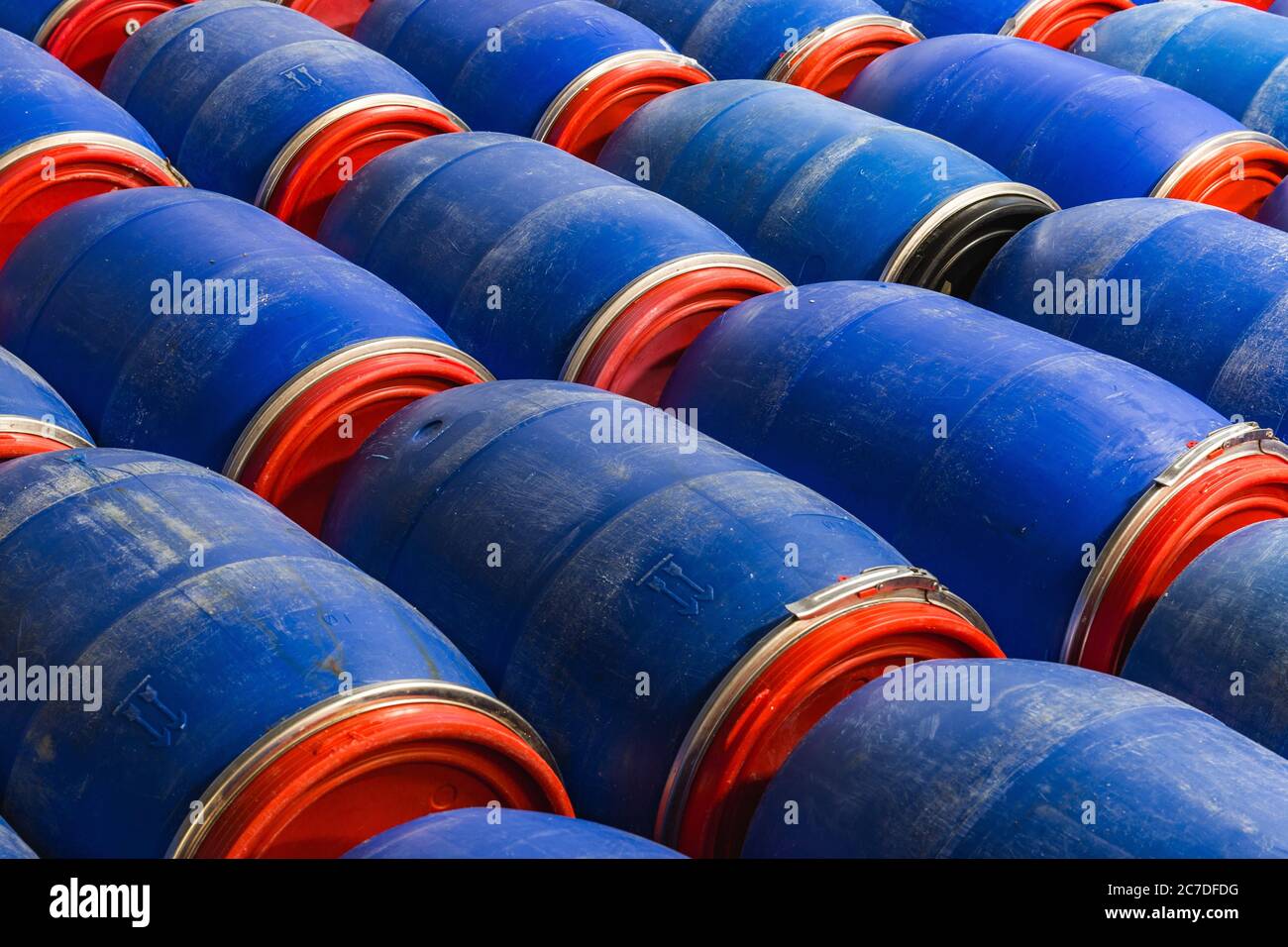 Blue barrels hi-res stock photography and images - Alamy