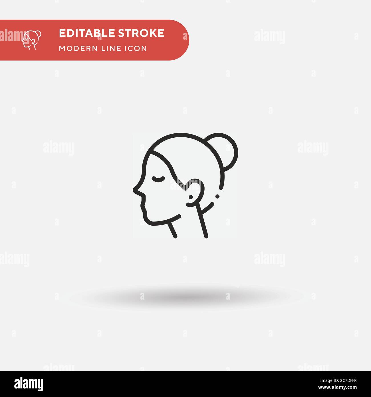 Face Simple vector icon. Illustration symbol design template for web ...