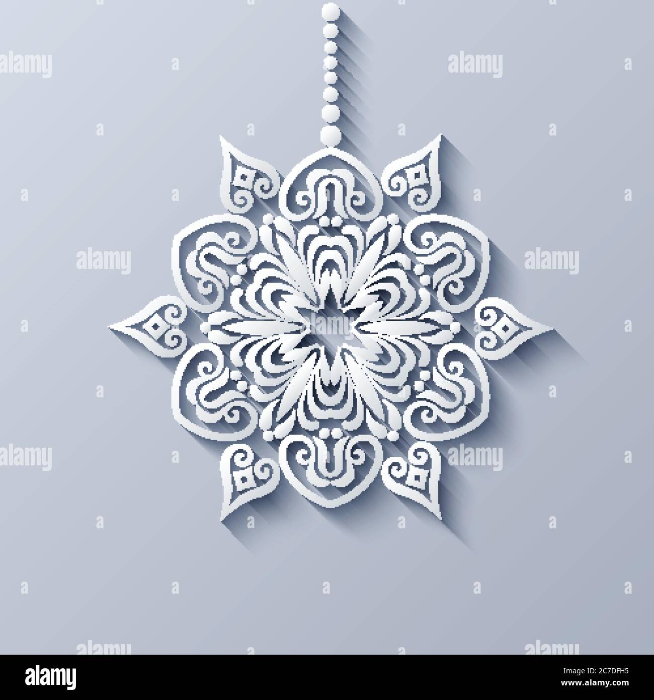Modern vector decorative ornamental snowflake Stock Vector Image & Art ...