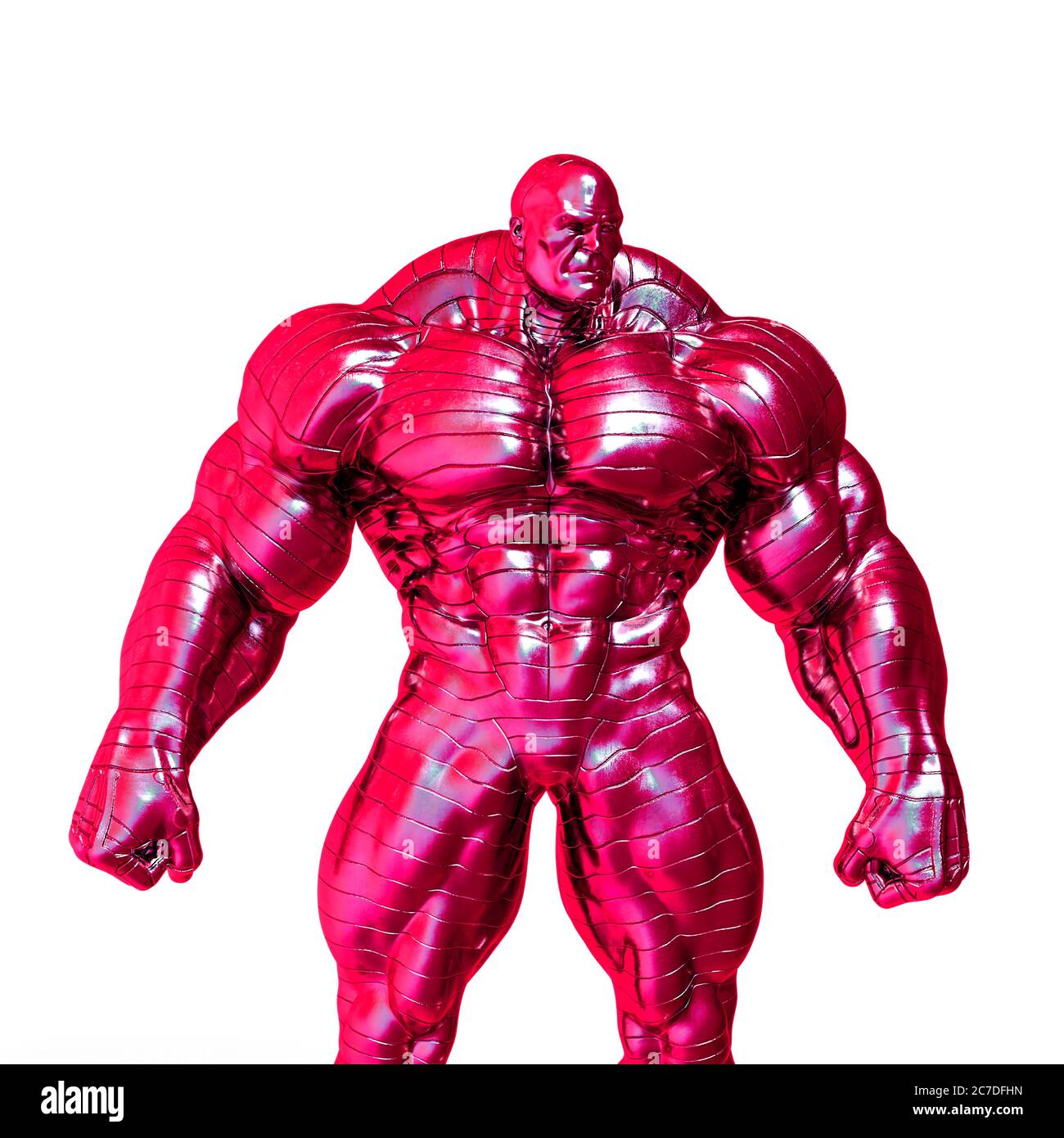 man made of steel in a white background, 3d illustration Stock Photo ...