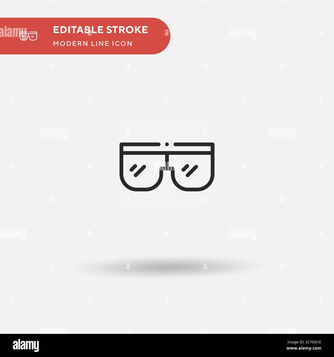 Glasses Simple vector icon. Illustration symbol design template for web ...