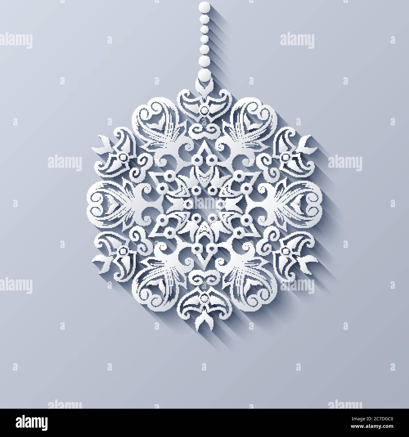 Modern vector decorative ornamental snowflake Stock Vector Image & Art ...