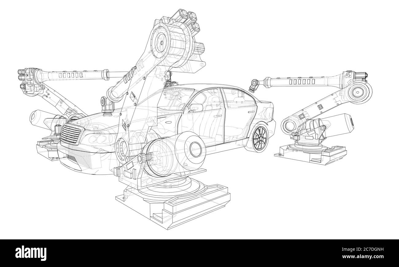 Auto assembly line Cut Out Stock Images & Pictures - Alamy