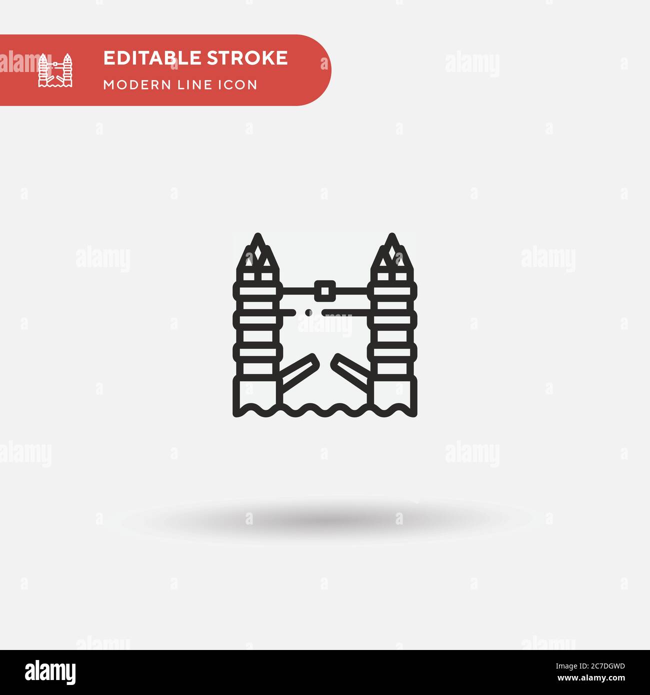 London Bridge Simple vector icon. Illustration symbol design template ...