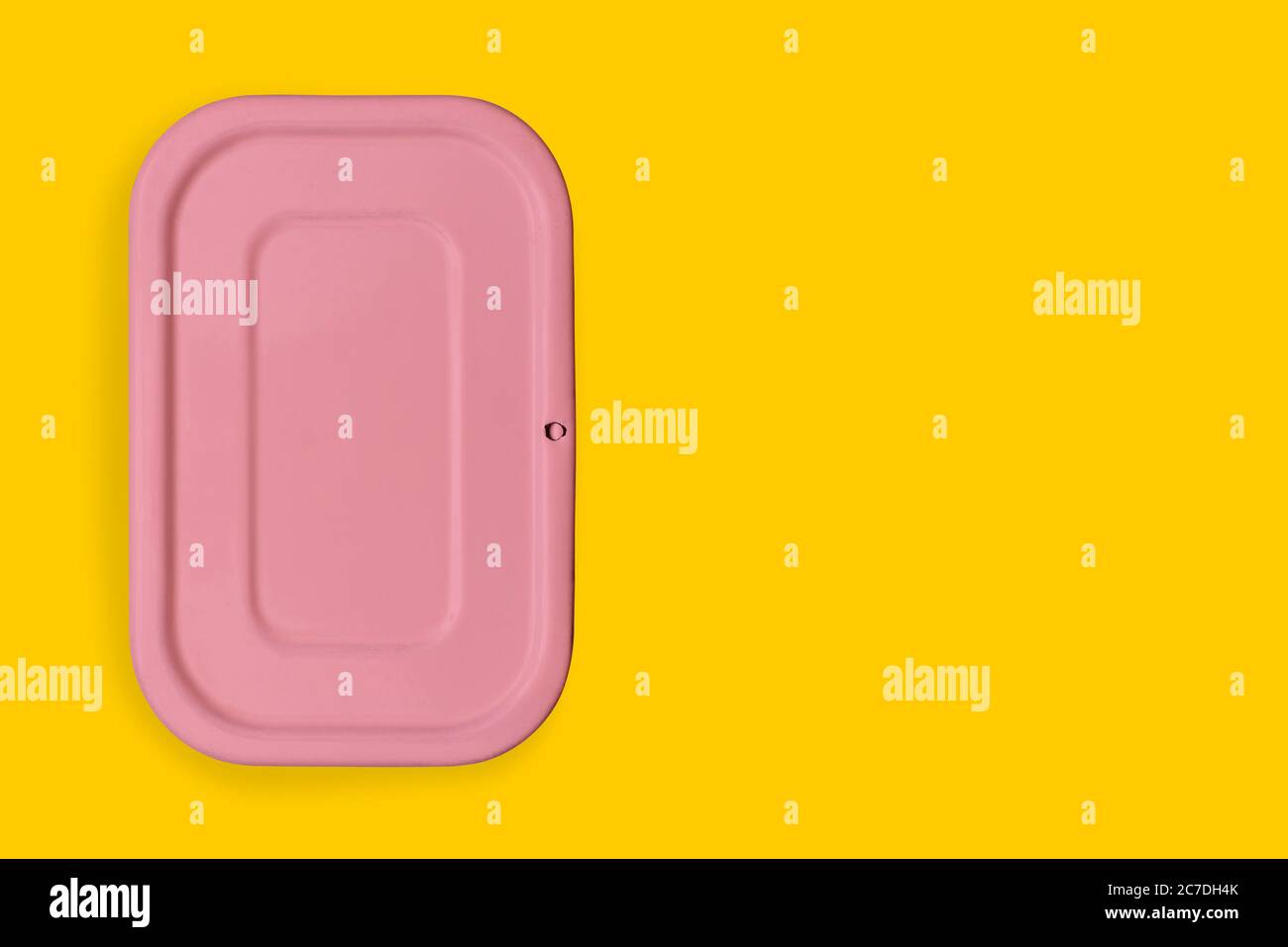 Pink food container on a colored background. Packaging for storing ...