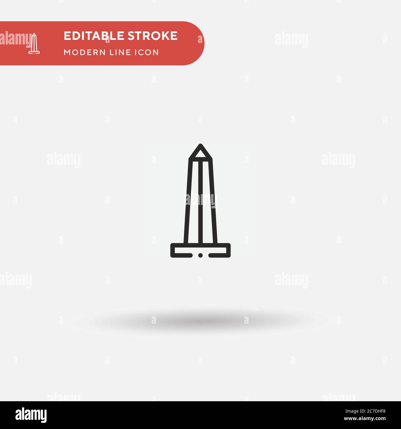 Obelisk Simple vector icon. Illustration symbol design template for web ...
