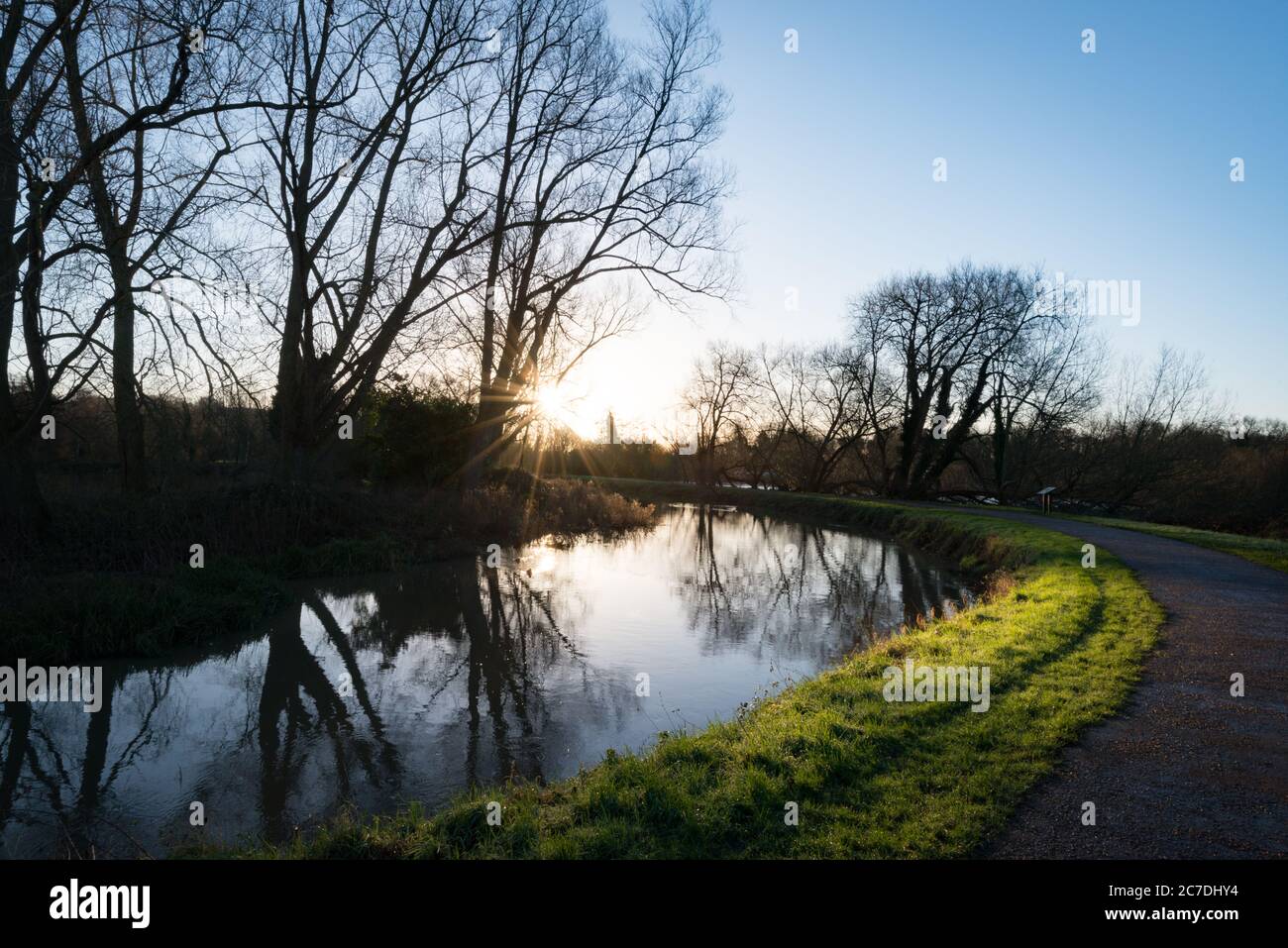 The Lee Valley Country Park on the Essex/Hertfordshire border in ...
