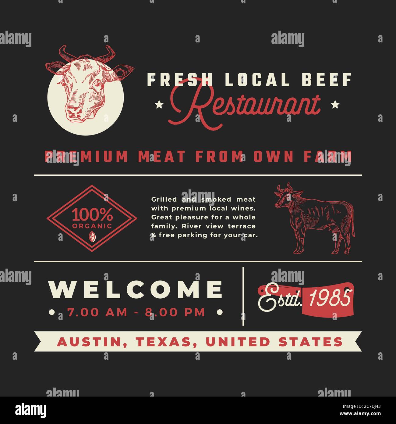 Fresh Local Beef Restaurant Signs, Titles, Inscriptions and Menu ...