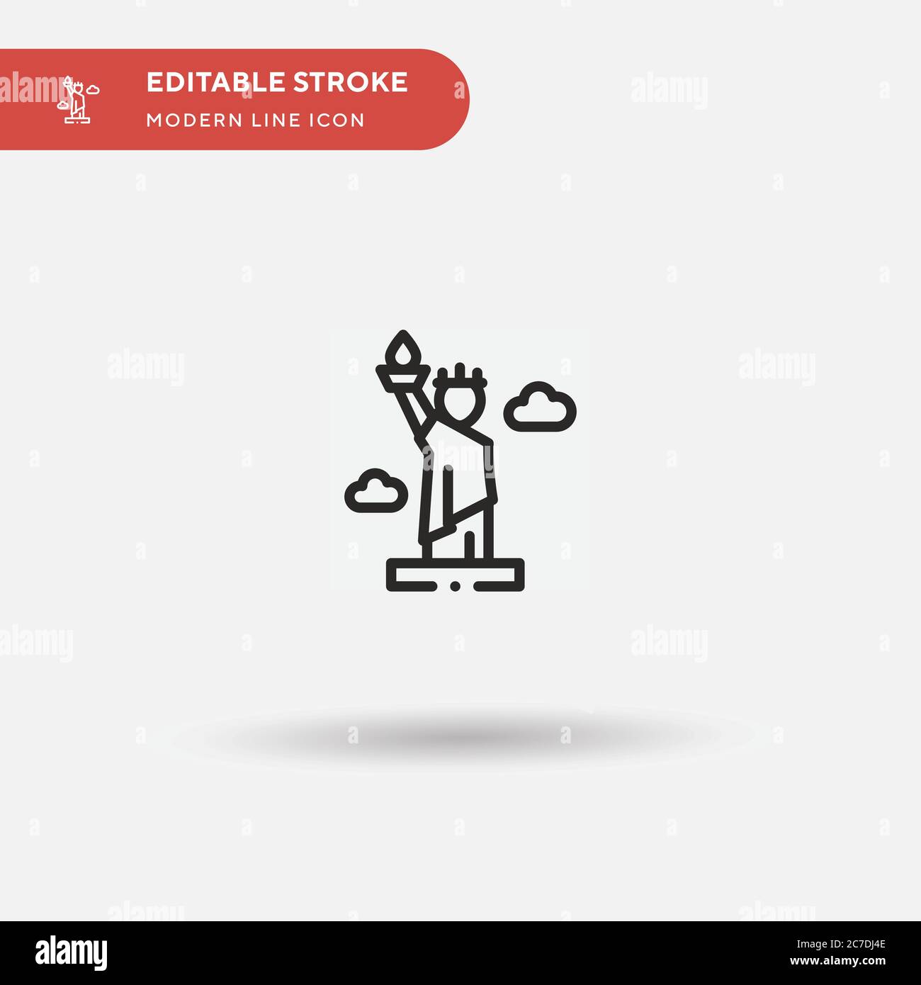 Statue Of Liberty Simple vector icon. Illustration symbol design ...