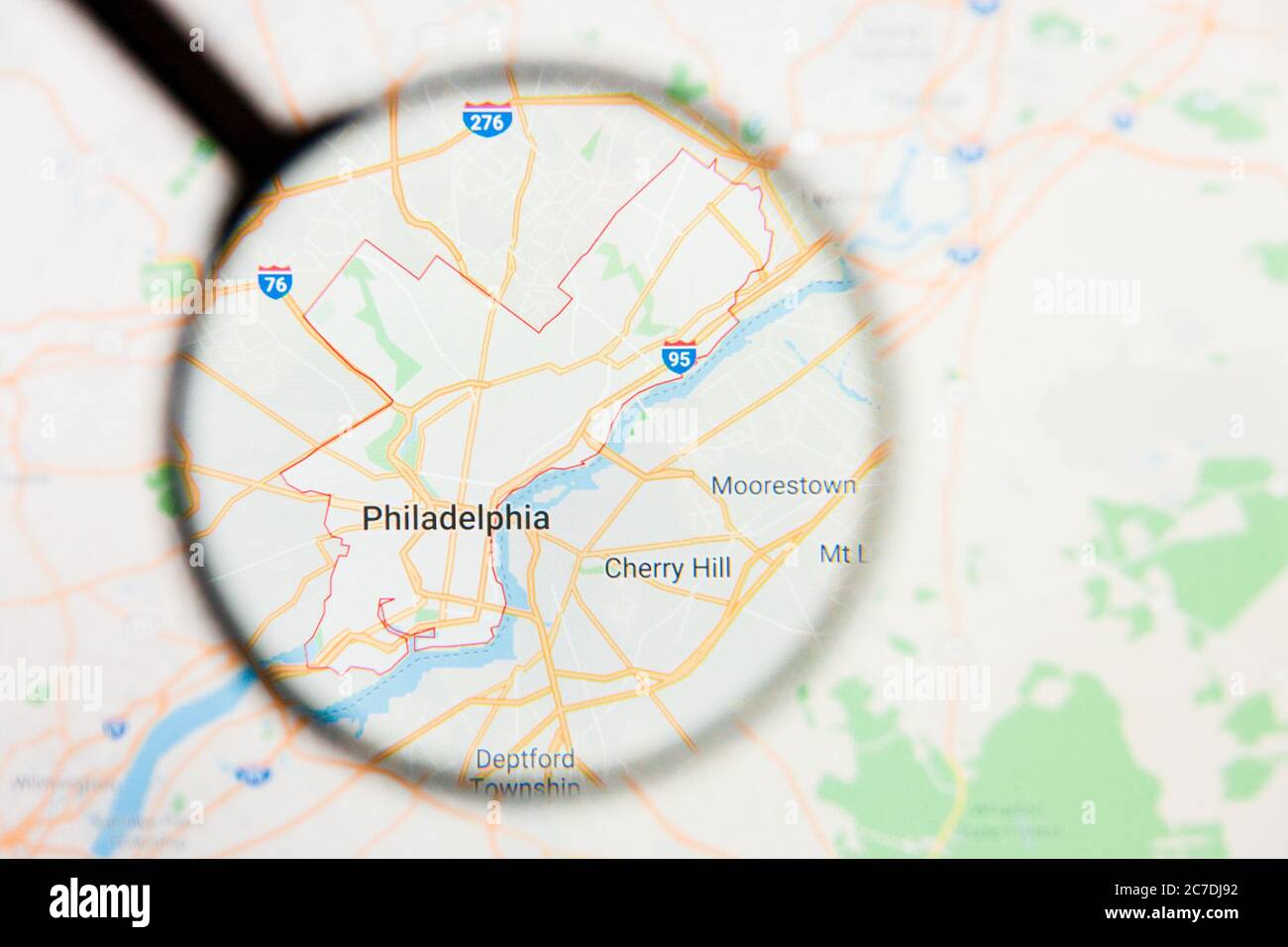 Map of city of philadelphia hi-res stock photography and images - Alamy