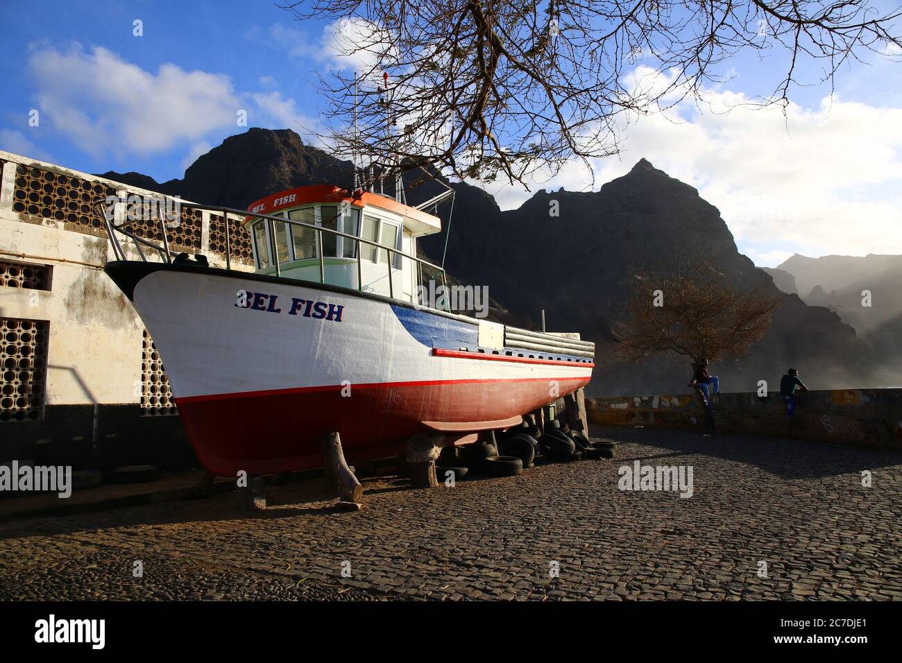 Boat in Ponta do Sol, Santo Antao, Cape Verde Stock Photo - Alamy
