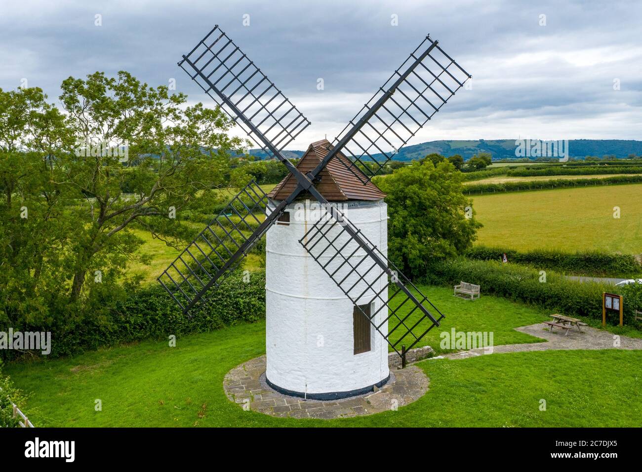 Ashton Windmill in Wedmore UK. This unique 18th century flour mill ...