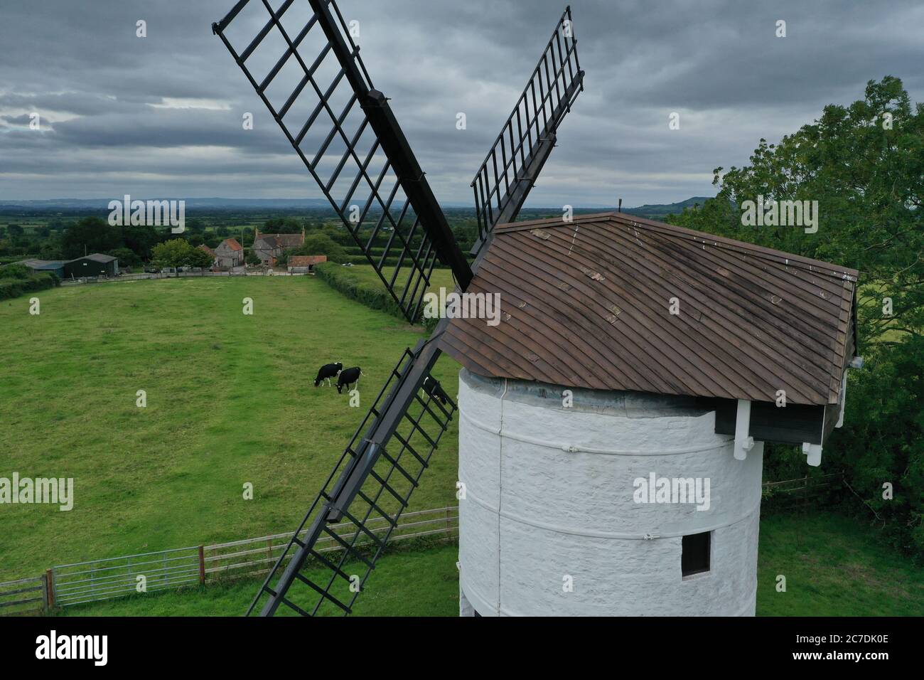 Ashton Windmill in Wedmore UK. This unique 18th century flour mill ...