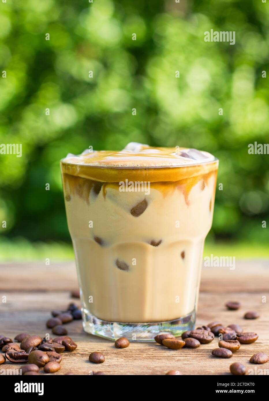 Ice coffee with Stock Photo - Alamy