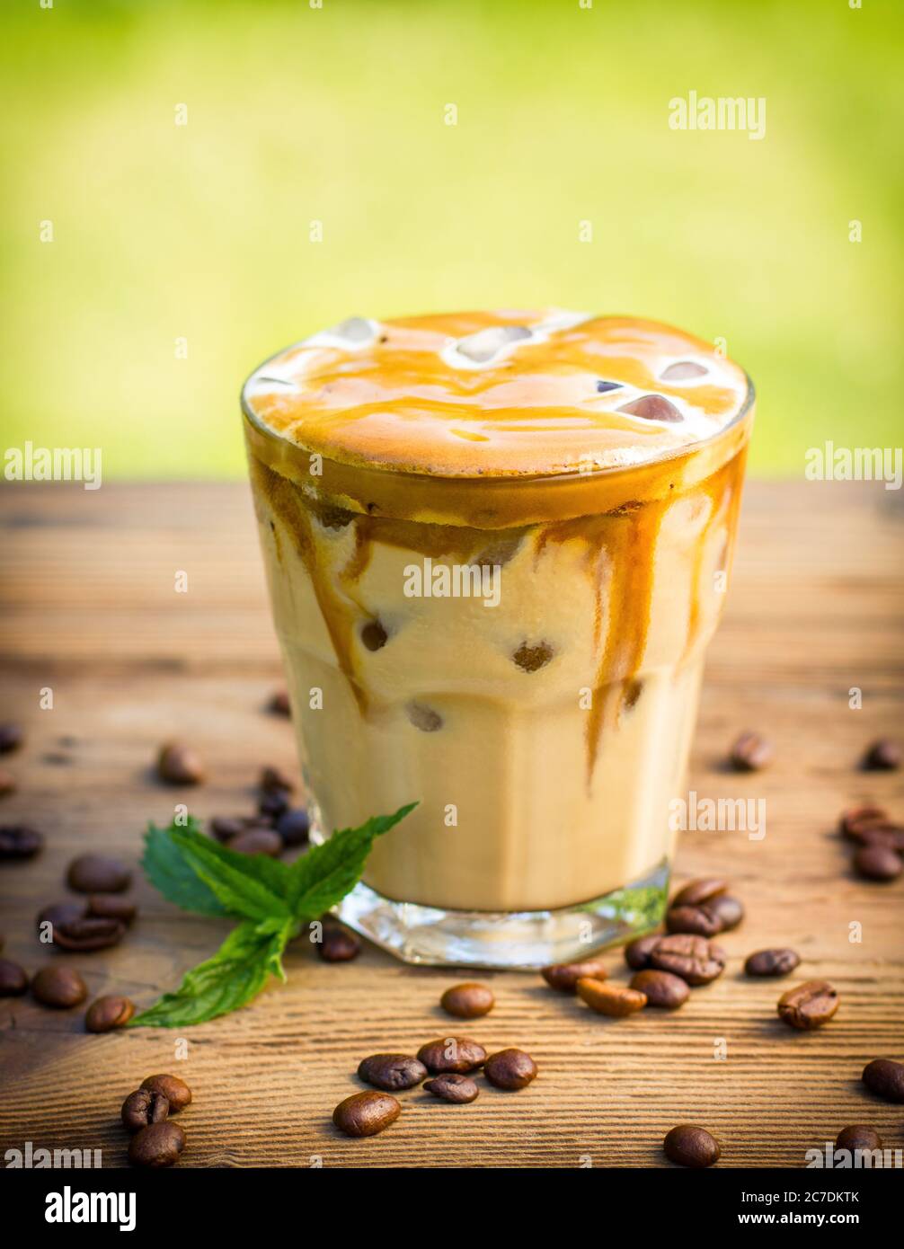 Ice coffee with Stock Photo - Alamy