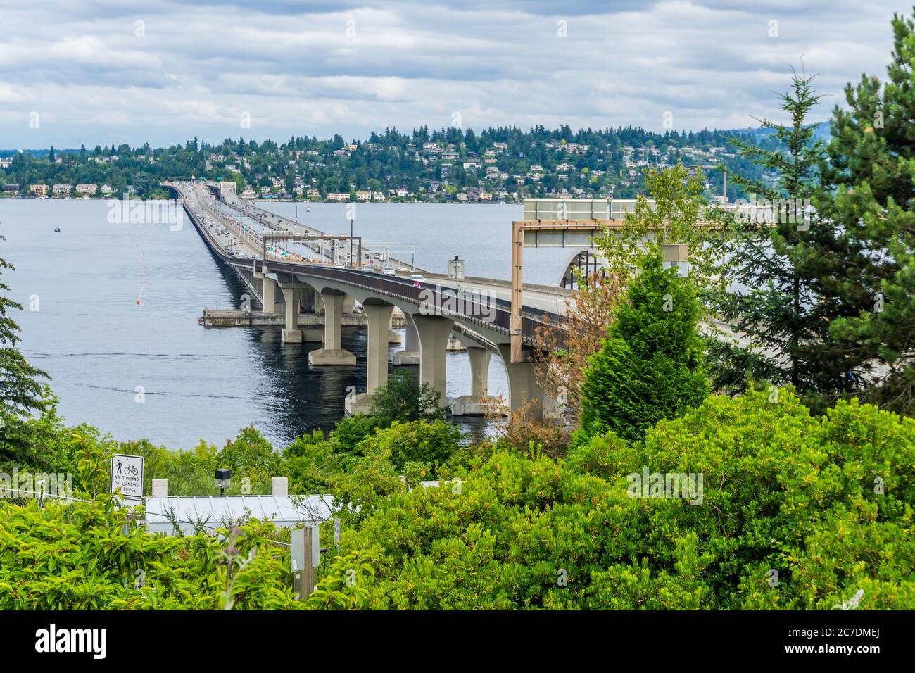 Interstate 90 floating bridges in Seattle, Washington Stock Photo - Alamy