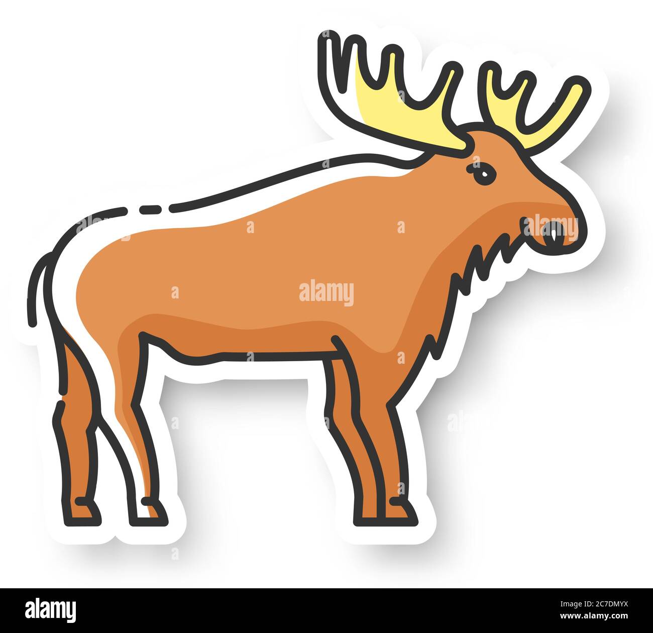 Realistic Cartoon Moose