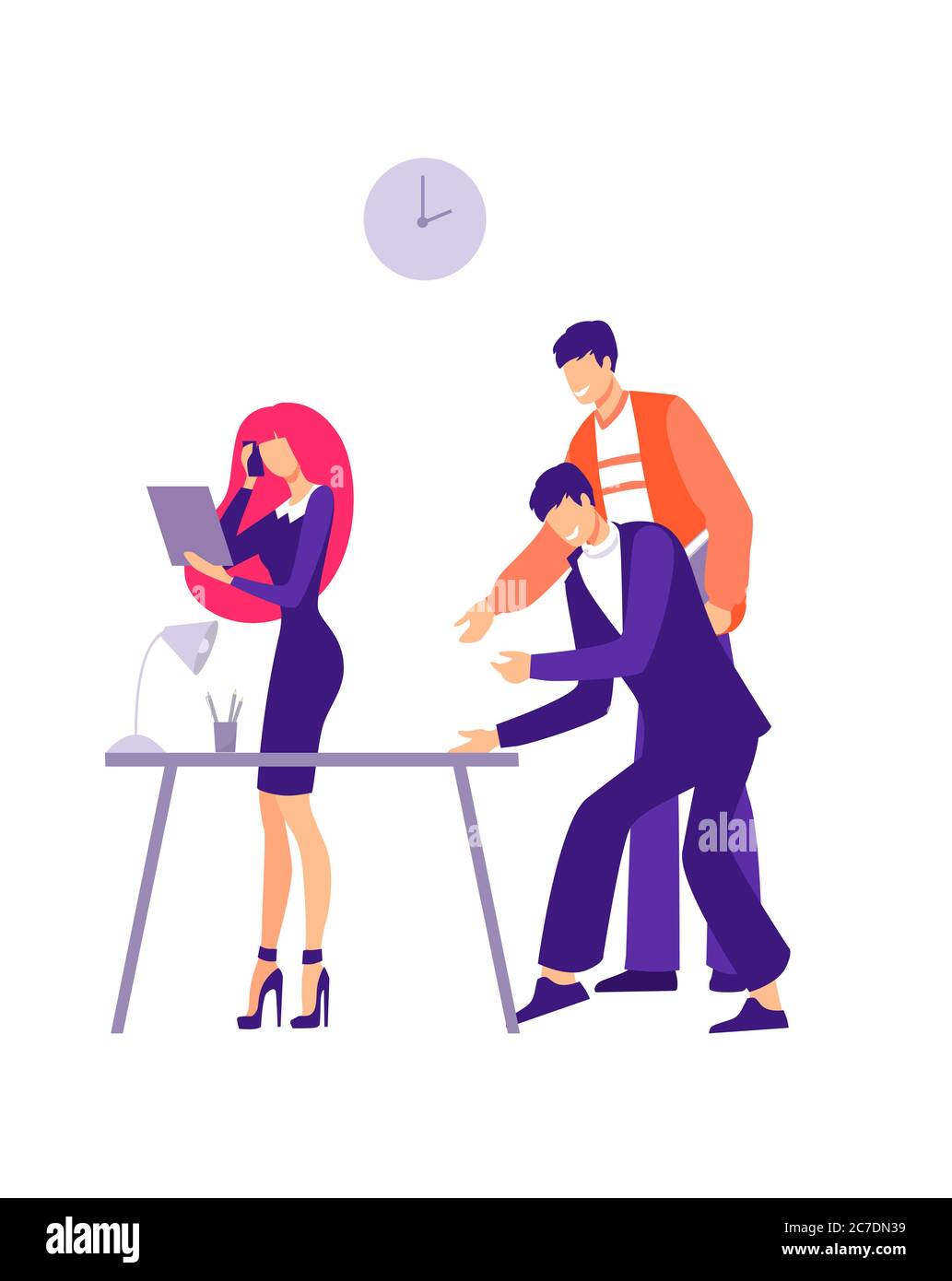 Office bullying girl Stock Vector Images - Alamy