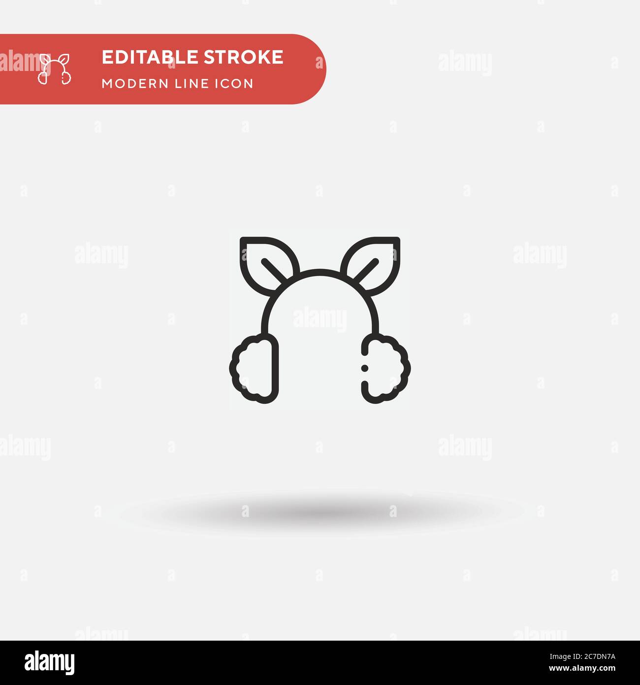 Earmuffs Simple vector icon. Illustration symbol design template for ...