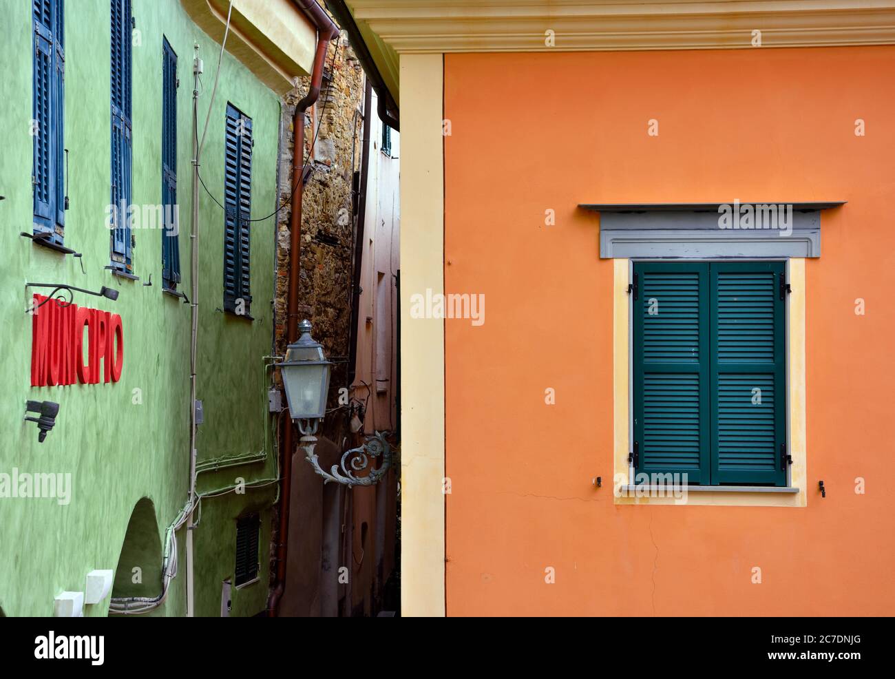 historic houses in the village of Perinaldo Italy Stock Photo - Alamy