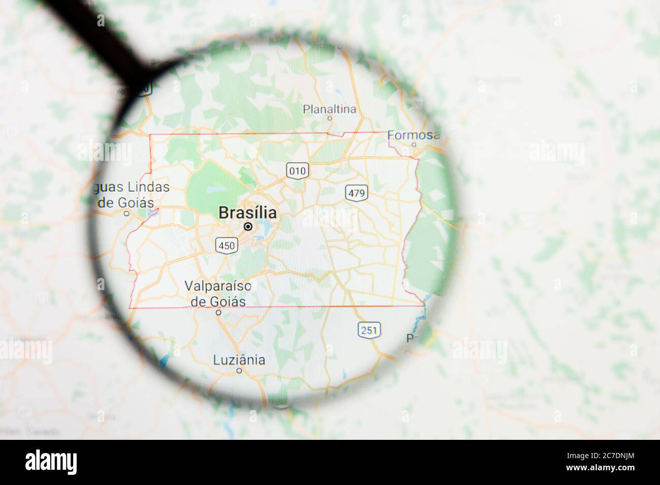 Brasilia, Brazil city visualization illustrative concept on display ...