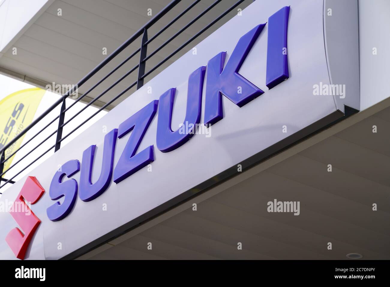 Bordeaux , Aquitaine / France - 07 07 2020 : suzuki sign of vehicle ...