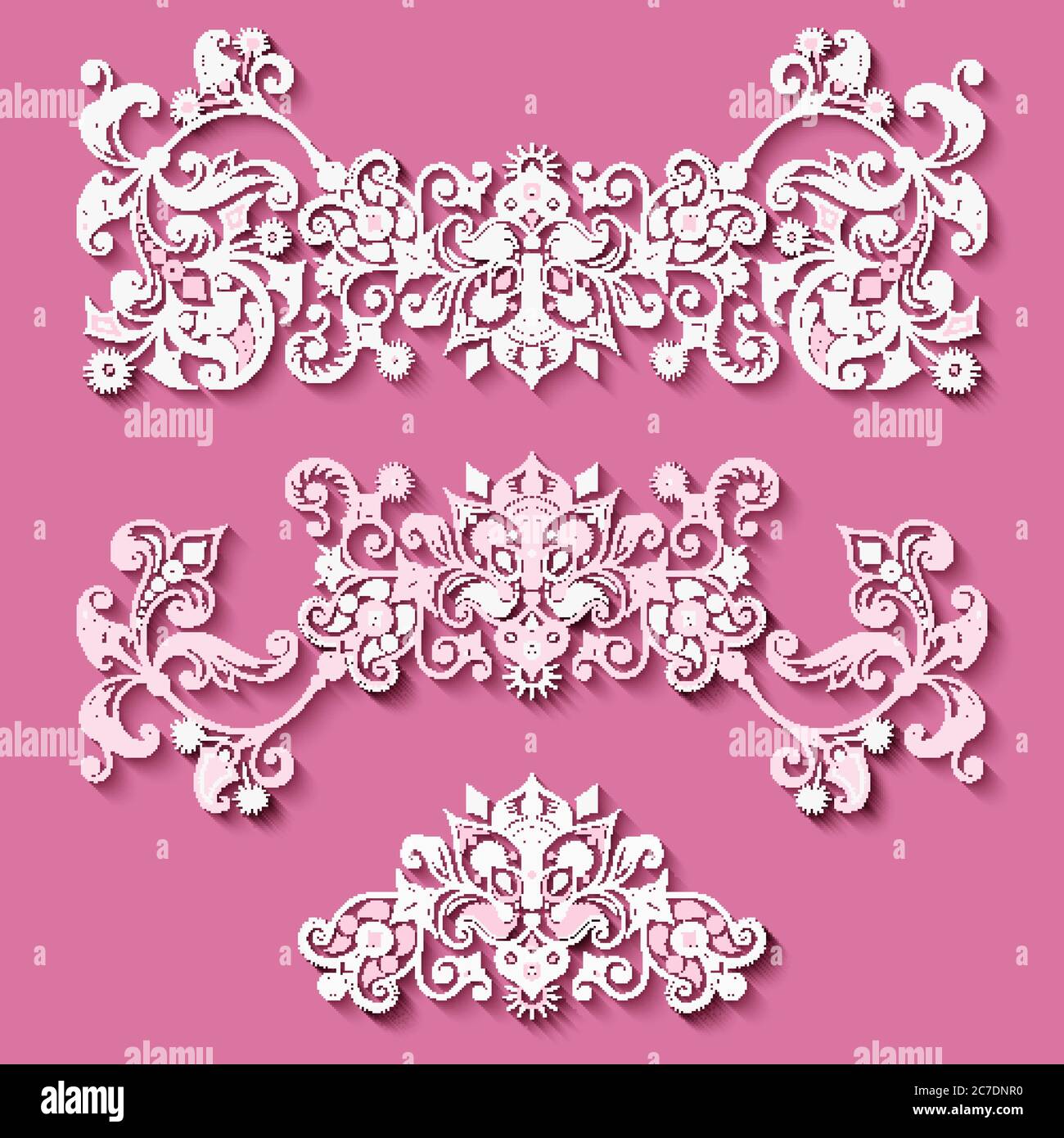 Vector modern volumetric floral elements Stock Vector Image & Art - Alamy