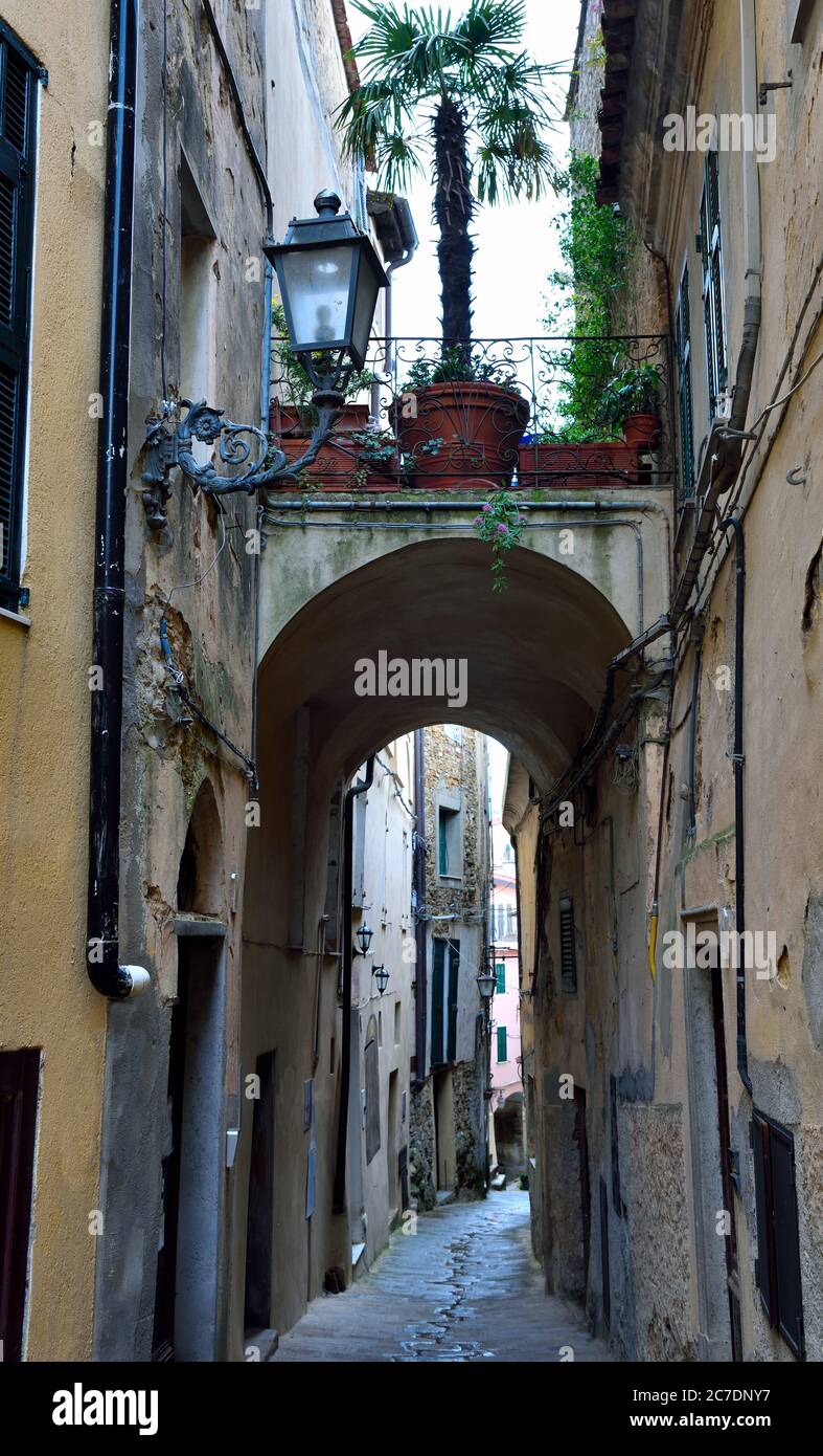 historic houses in the village of Perinaldo Italy Stock Photo - Alamy