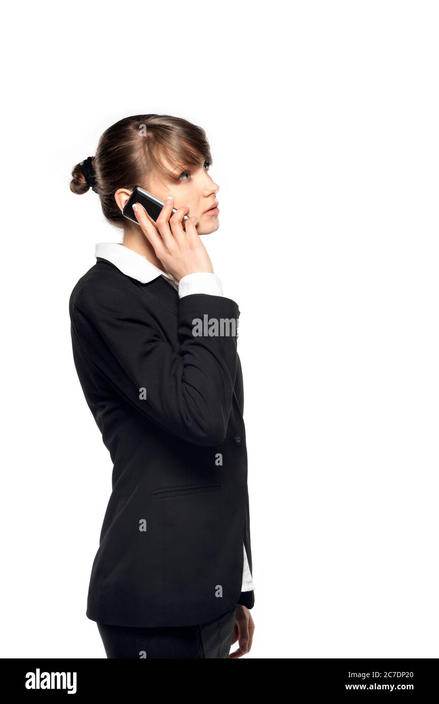 business woman isolated on white background Stock Photo - Alamy