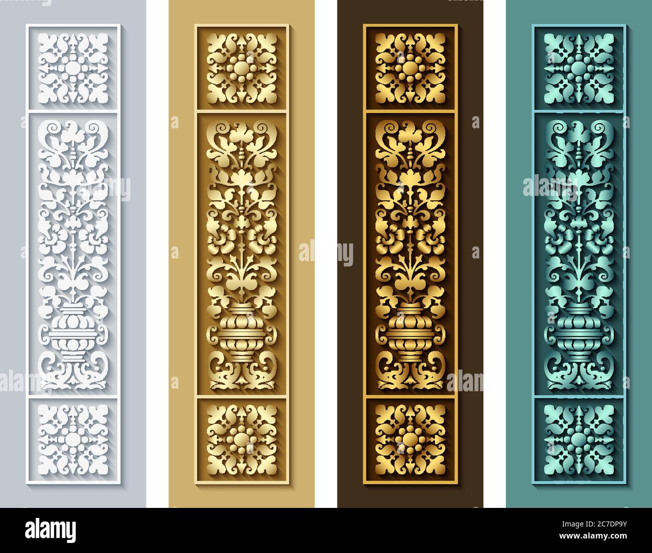 Vector abstract ornamental ethnic vintage borders Stock Vector Image ...