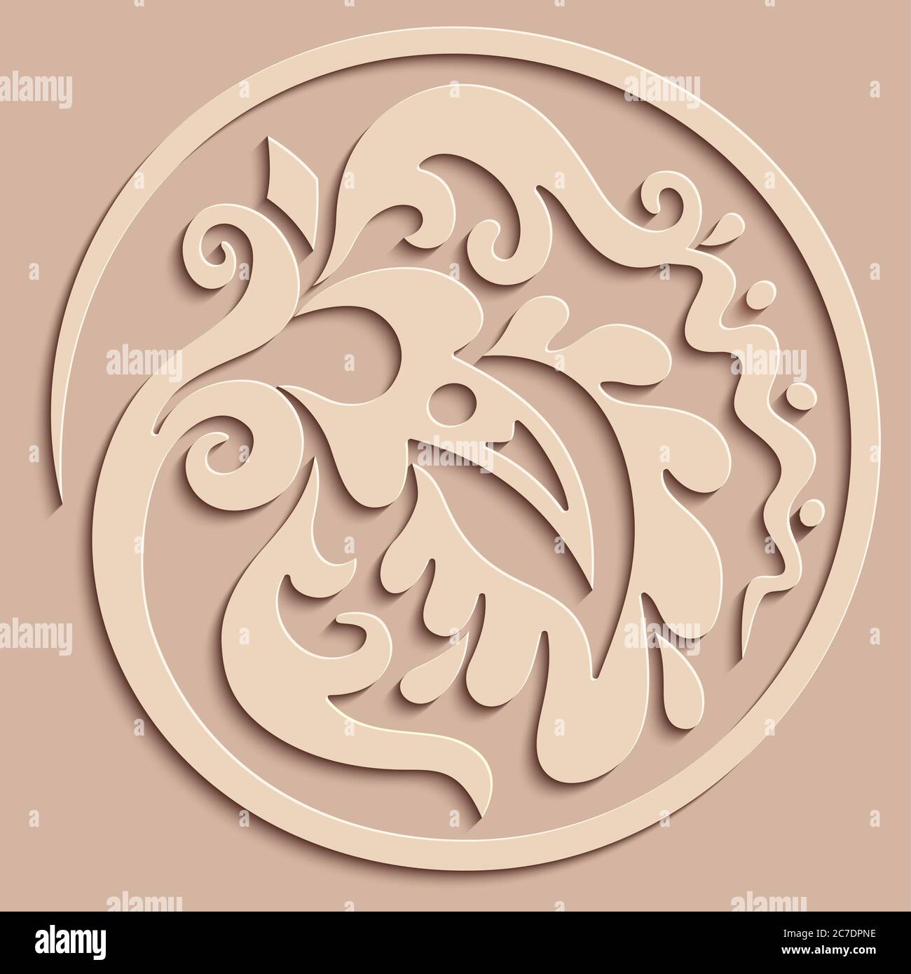 Vector modern paper cut floral element Stock Vector Image & Art - Alamy