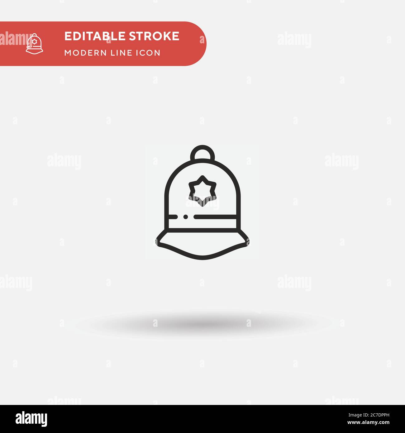 Police Hat Simple vector icon. Illustration symbol design template for ...