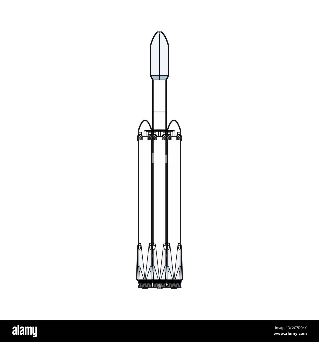 Falcon 9 Rocket Drawing